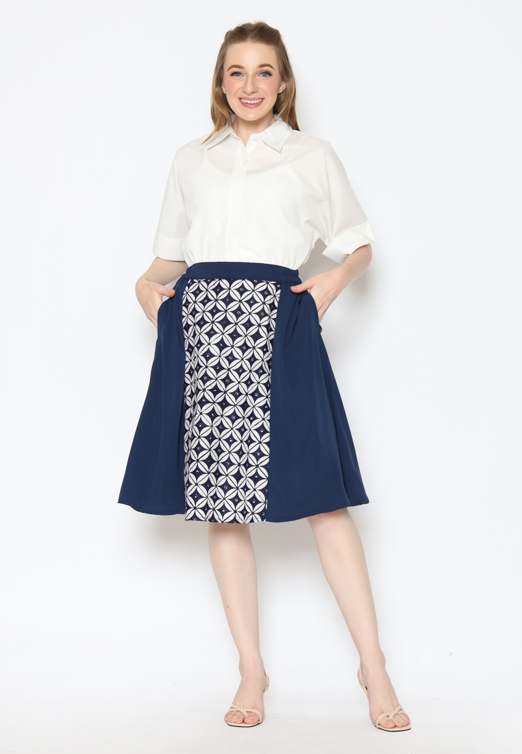 Vivian Skirt Navy - Bhatara Batik