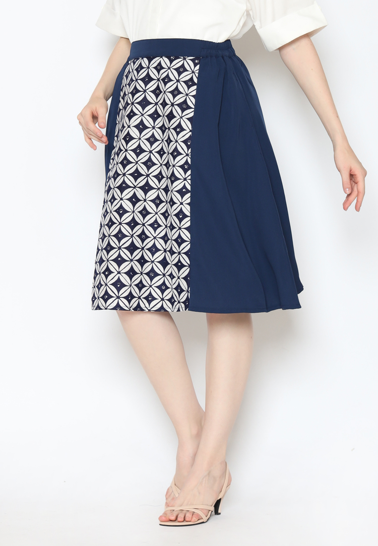 Vivian Skirt Navy - Bhatara Batik